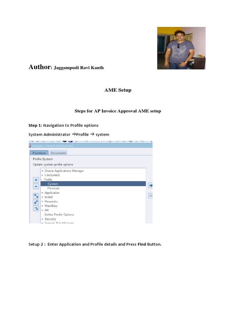 r12 AP Invoice Approval Using Ame | PDF