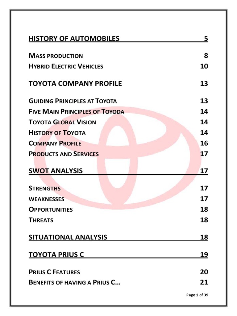 Toyota Marketing Final | PDF | Hybrid Electric Vehicle | Toyota