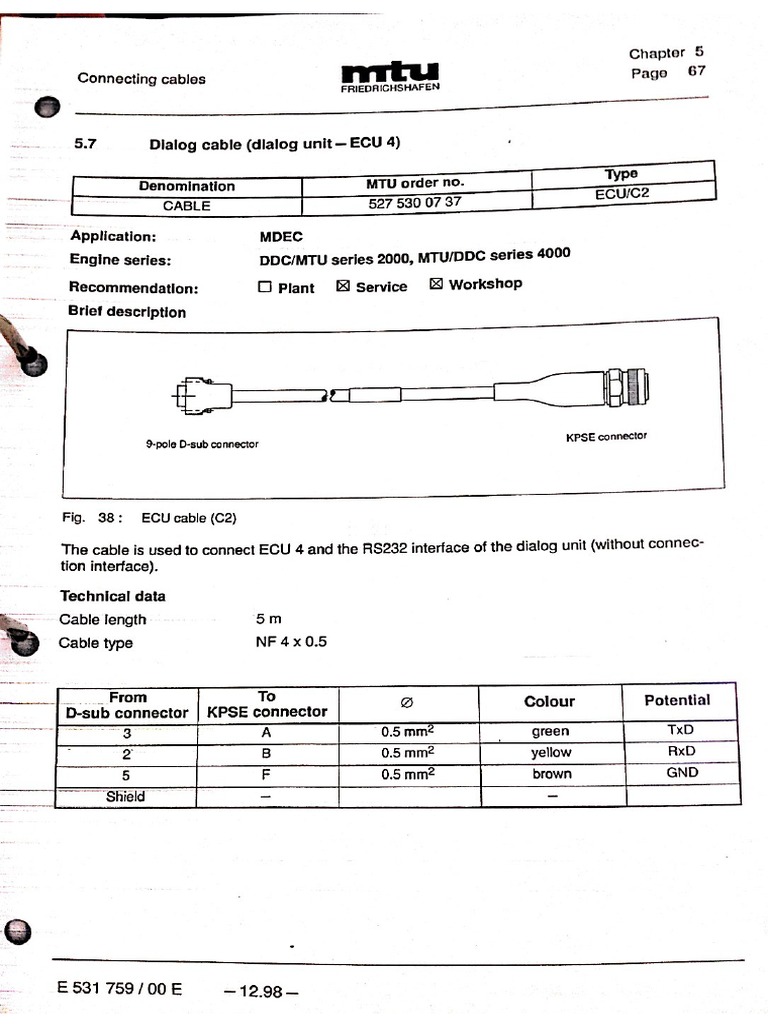 Mtu - Diasys Cable | PDF