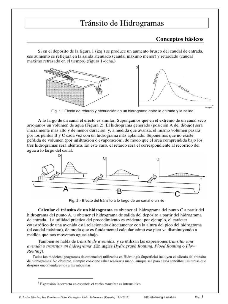 Transito Hidrogramas | PDF | Descarga (hidrología) | Fórmula