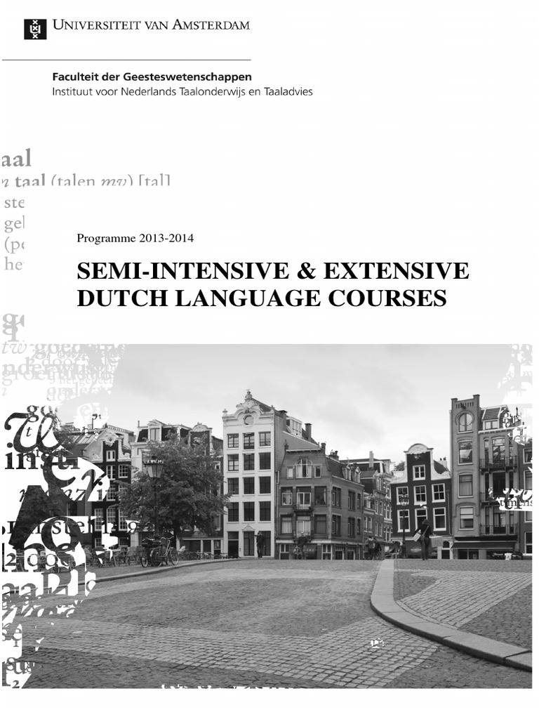 Flyer Semi Intensive Dutch Language Course 2013 2014 | PDF ...