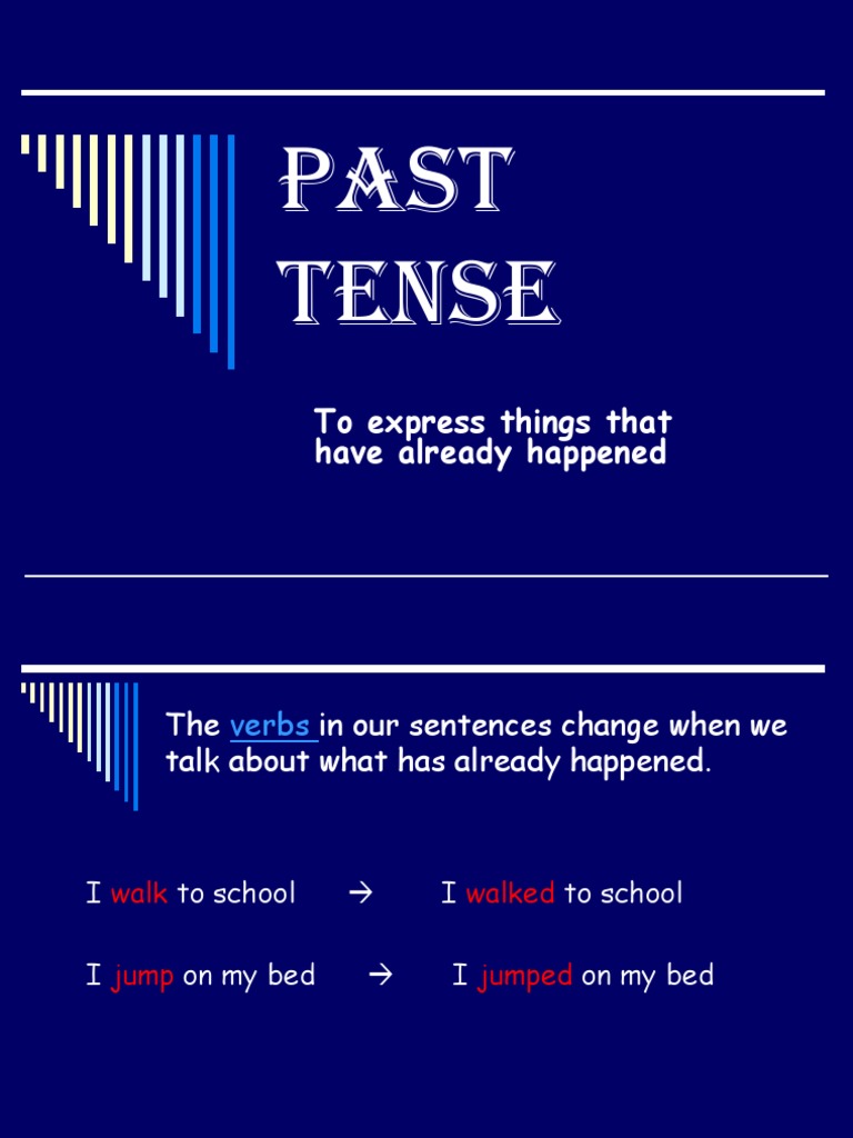 Understanding Past Tense Verbs | PDF