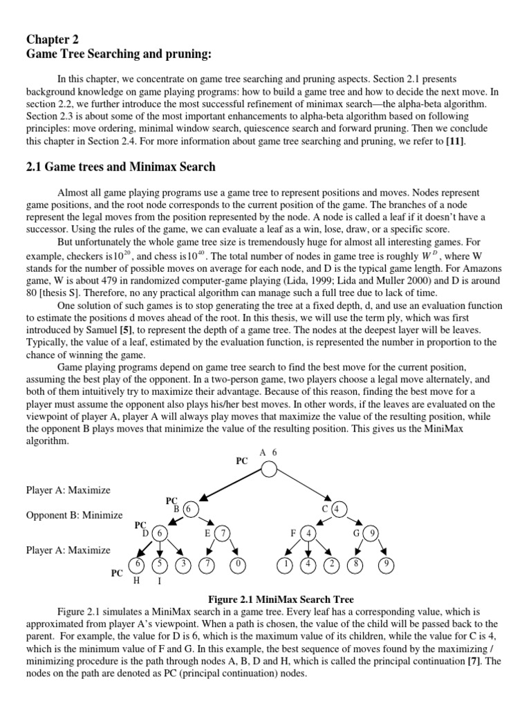 Game Tree Searching and Pruning:: Figure 2.1 Minimax Search Tree | PDF | Discrete Mathematics ...