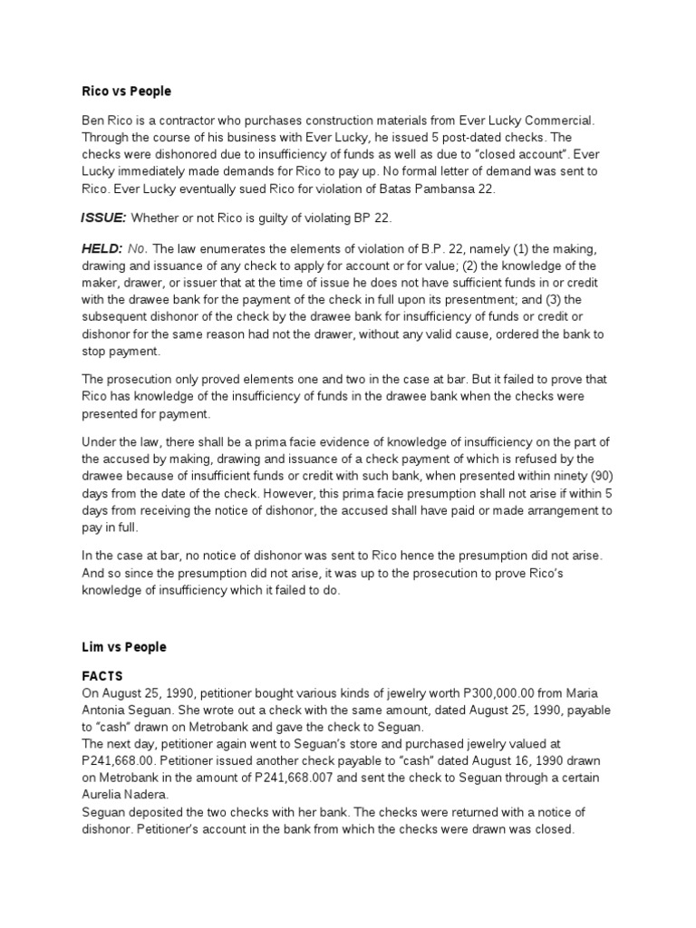 Rico, Lim (Vs. People) | PDF | Racketeer Influenced And Corrupt ...