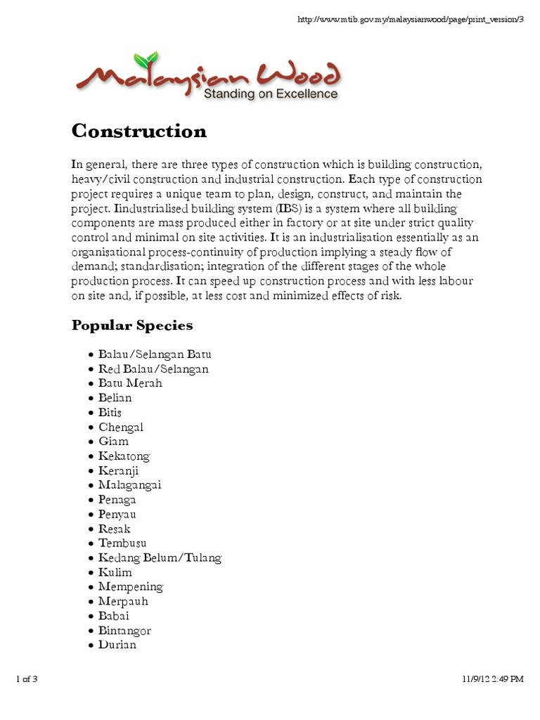 MTIB Malaysian Wood | PDF | Malaysia | Economic Sectors