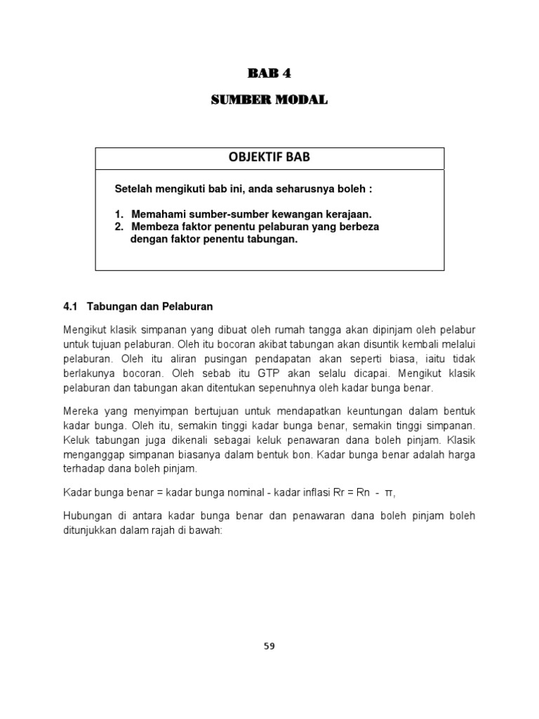 BAB 4 Sumber Modal | PDF