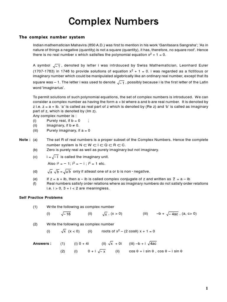 Complex Number Theory E | PDF | Complex Number | Geometry