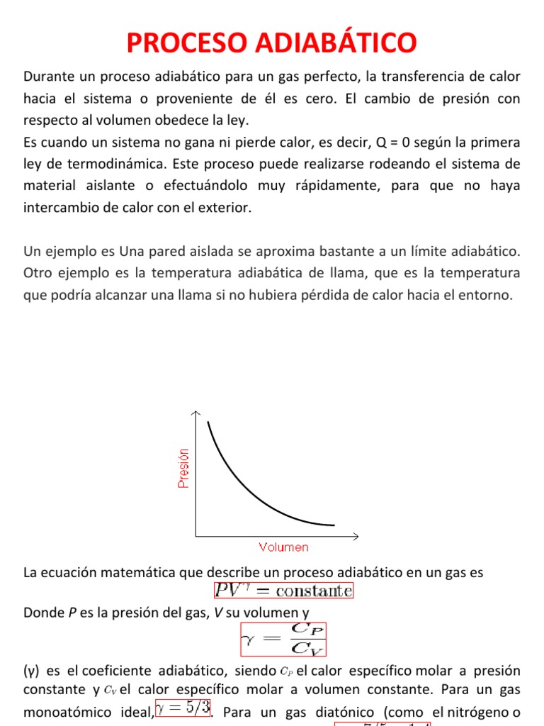 Proceso Adiabatico | PDF | Gases | Ingeniería mecánica