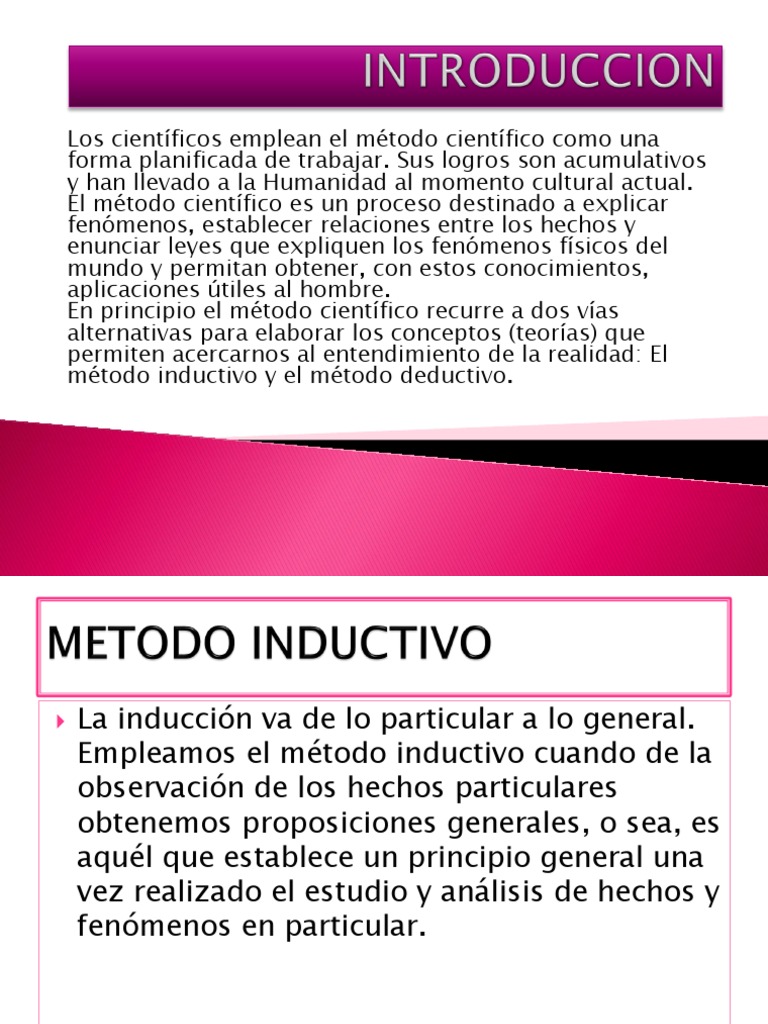 Metodo Deductivo e Inductivo | PDF | Razonamiento inductivo | Método científico