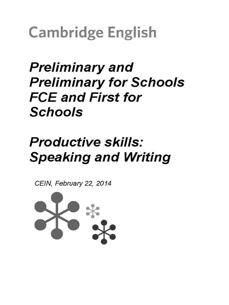Preliminary and Preliminary For Schools FCE and First For Schools ...