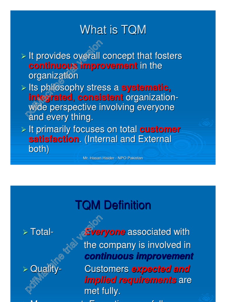 What Is TQM | PDF