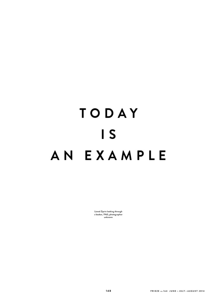 Lionel Ziprin - Frieze | PDF