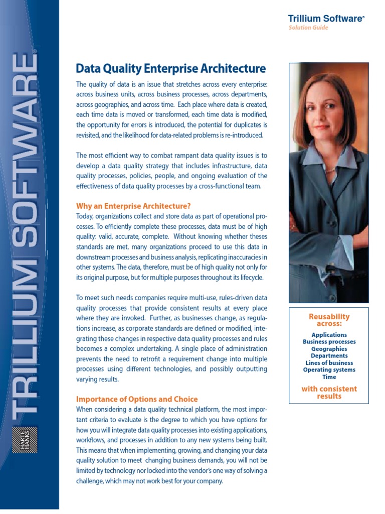 Data Quality Enterprise Architecture | PDF | Data Quality | Service ...