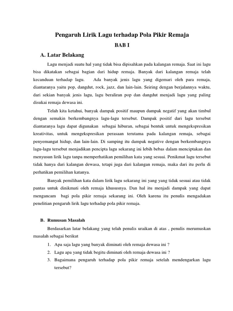 Contoh KIR Bahasa Indonesia | PDF