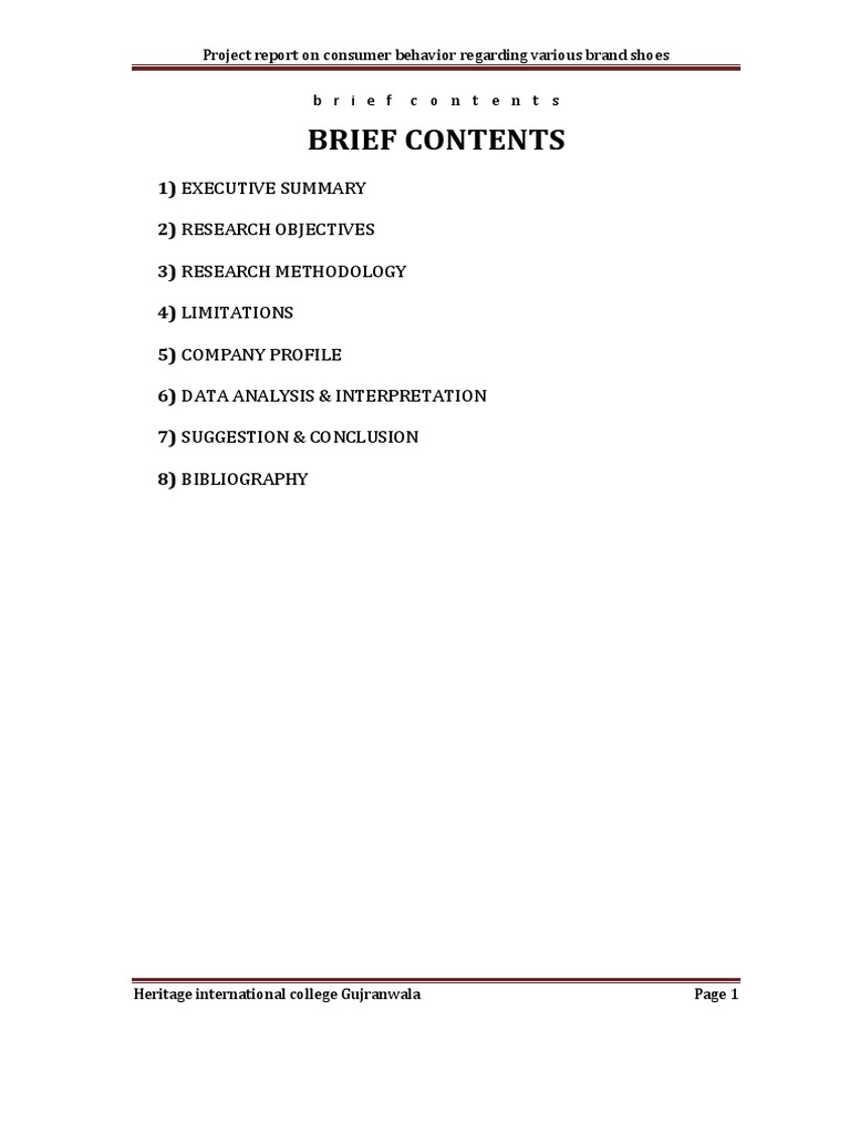 Project of Consumer Behaviour | Download Free PDF | Nike | Adidas