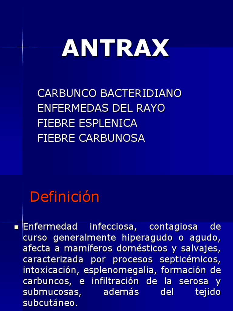 Antrax | PDF | Microbiología | Patologia clinica