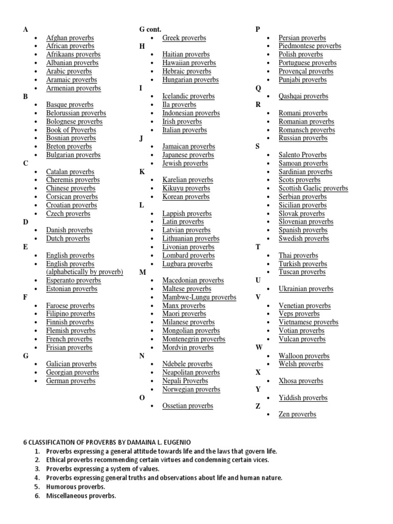 Sayings | PDF | Proverb | Languages