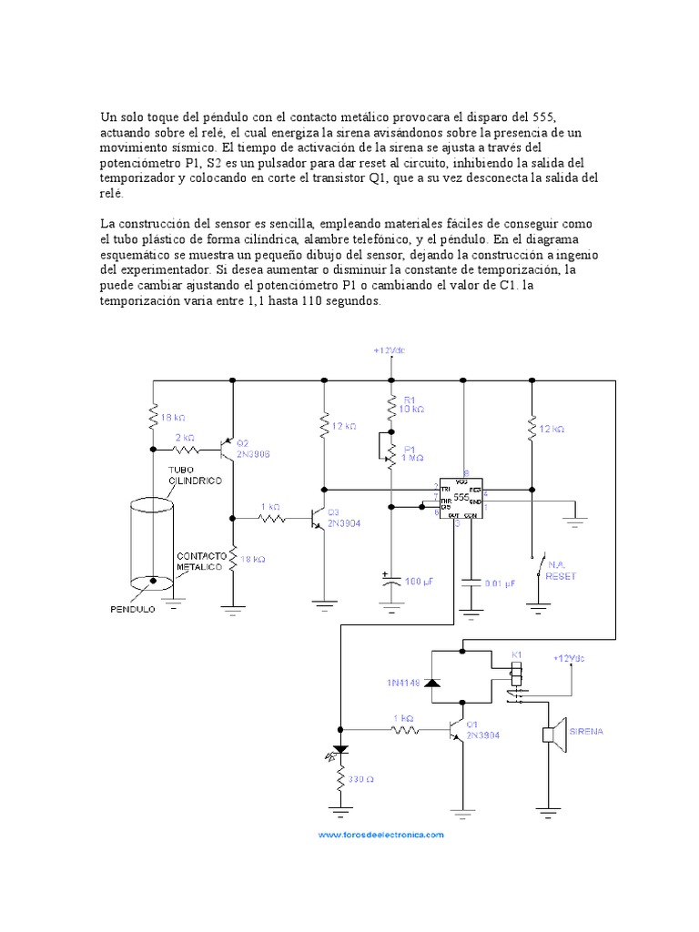 Sensor Sismico | PDF | Relé | Sensor