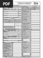 BIR Form 2316: Filing Guide and Sample | PDF | Income Tax | Wage