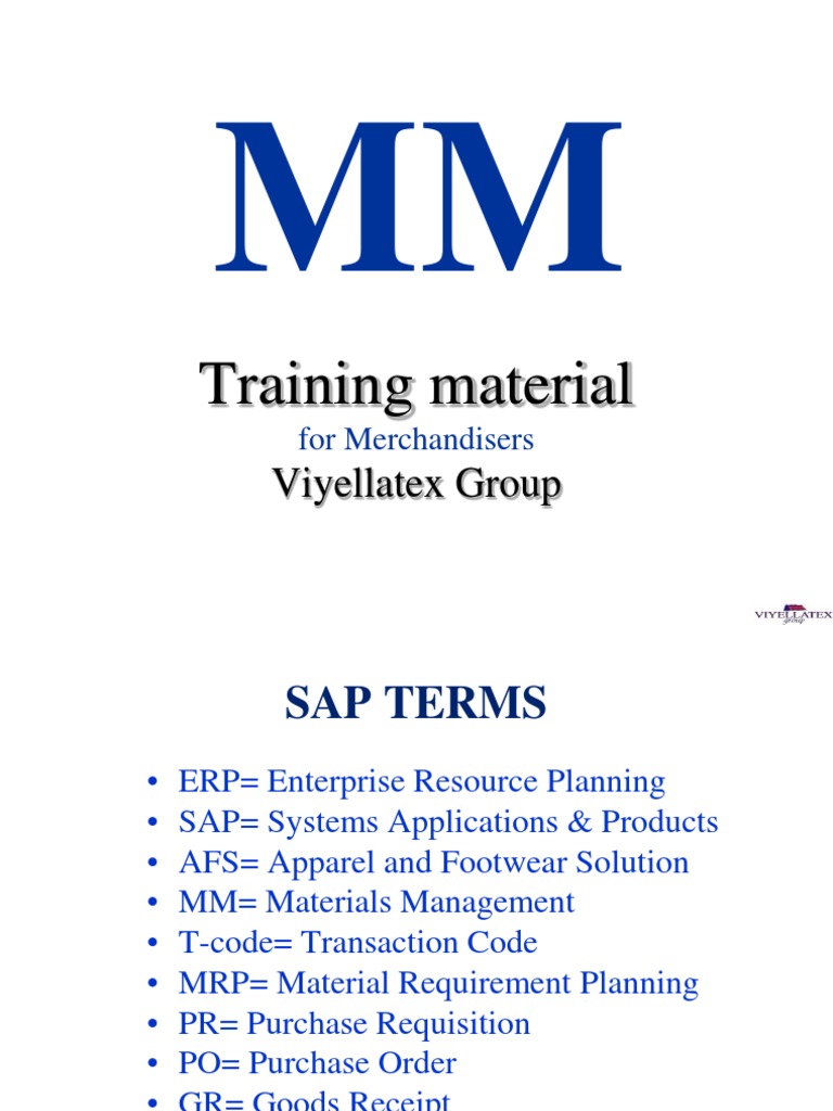 SAP For MM | PDF | Enterprise Resource Planning | Industries