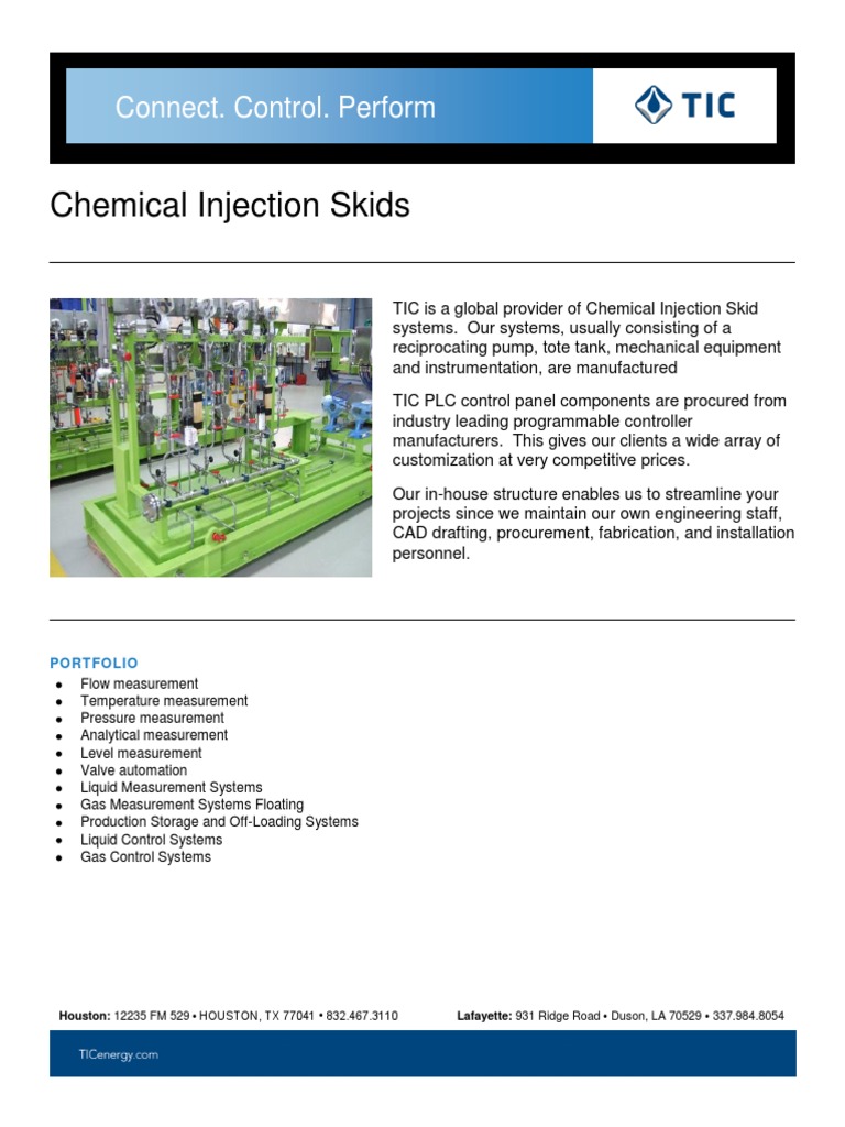 Chemical Injection Skids - Final | PDF | Home & Garden | Computers