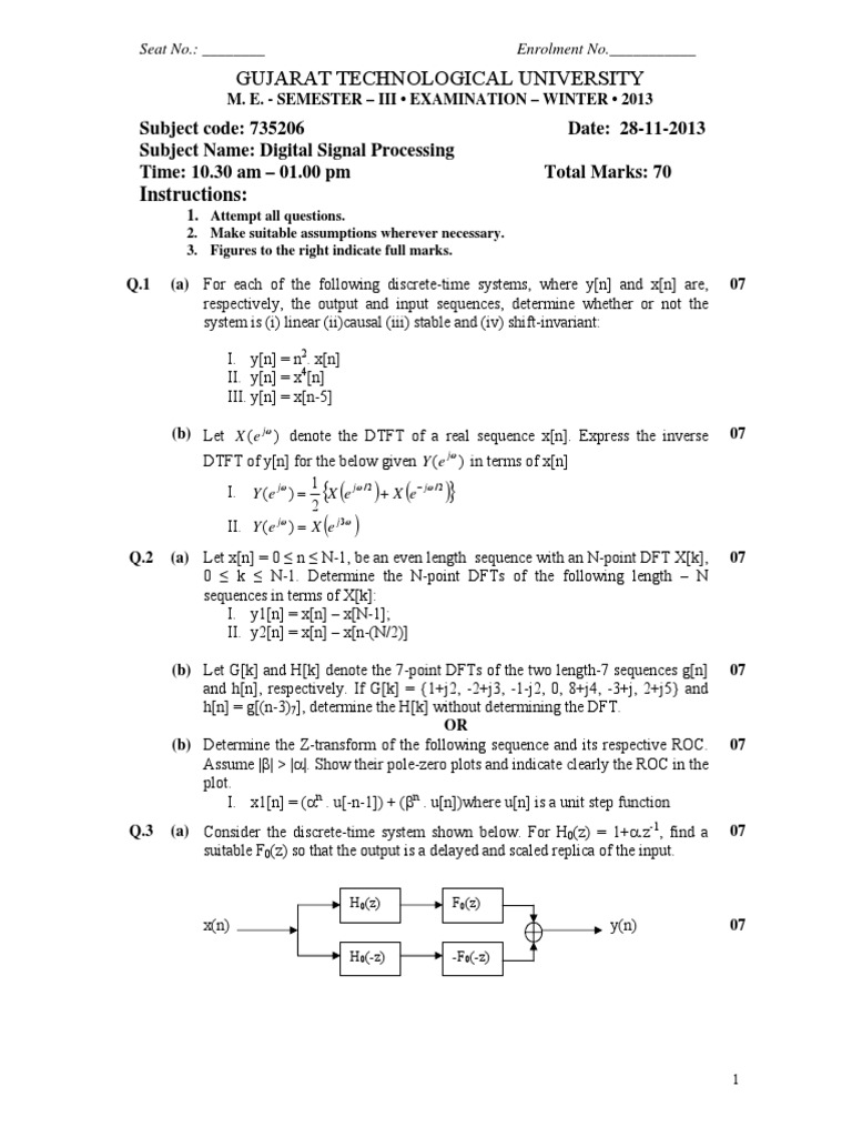 Dsp Paper Pdf Discrete Fourier Transform Filter Signal Processing