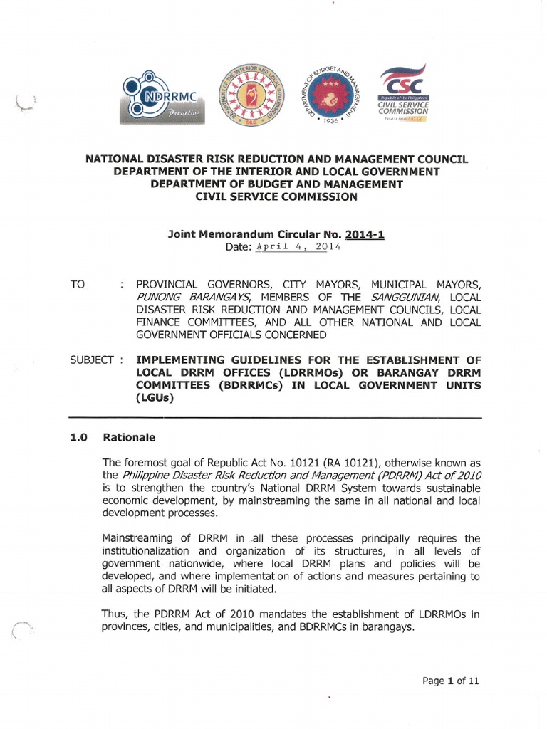 LDRRMO Position Guidelines and Salaries | PDF | Public Sphere ...