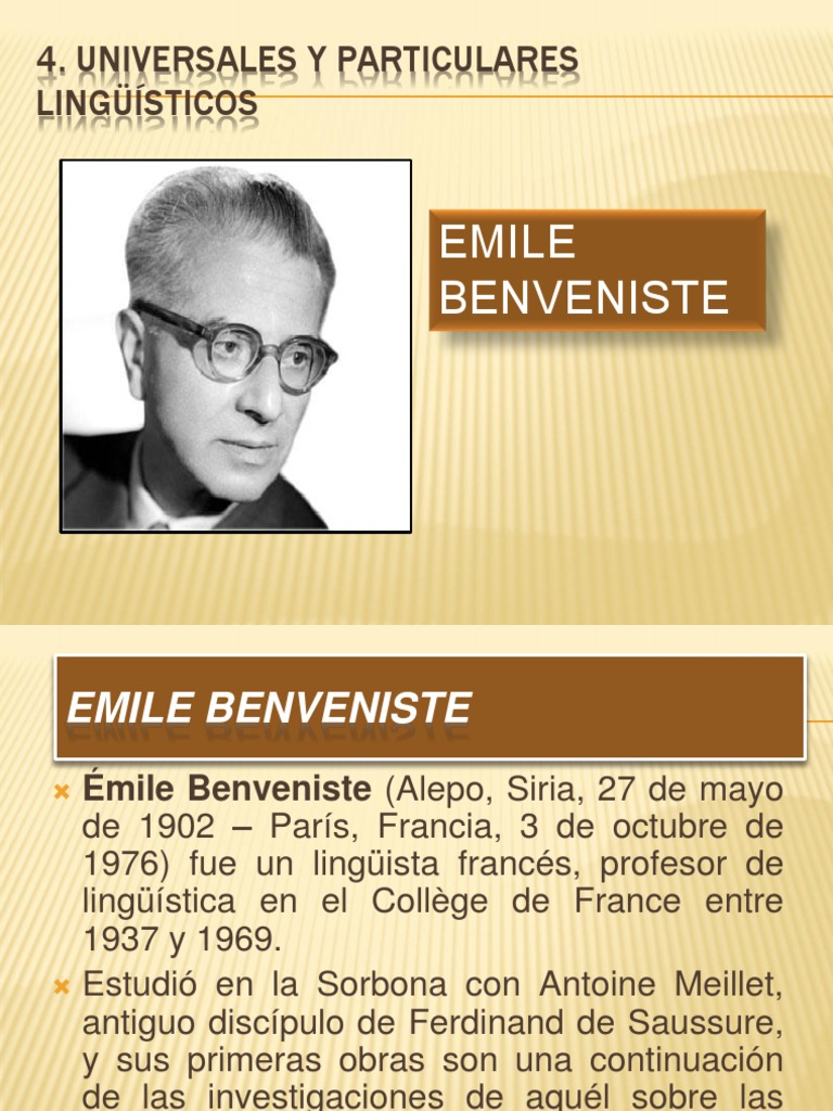 4 Benveniste | PDF | Verdad | Semiótica