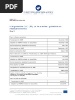 ICH Q3C Guidelines for Residual Solvents | PDF | Solvent | Toxicity