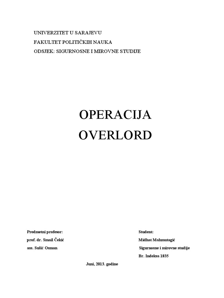 Operacija Overlord | PDF