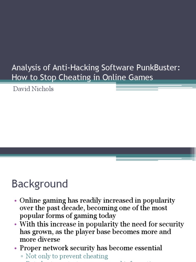Stop Online Game Cheating with Anti-Hacking Software PunkBuster | PDF ...