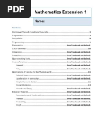 Mathematics Advanced Extension 1 and Extension 2 Reference Sheet PDF ...