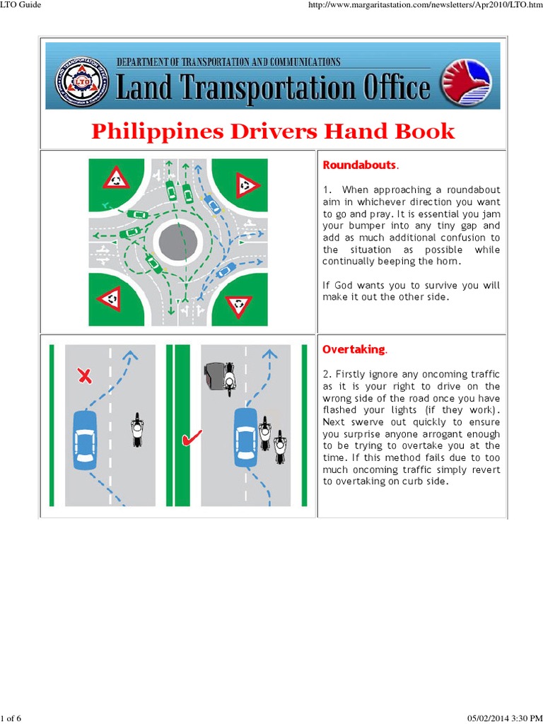LTO Guide | PDF | Traffic | Driving