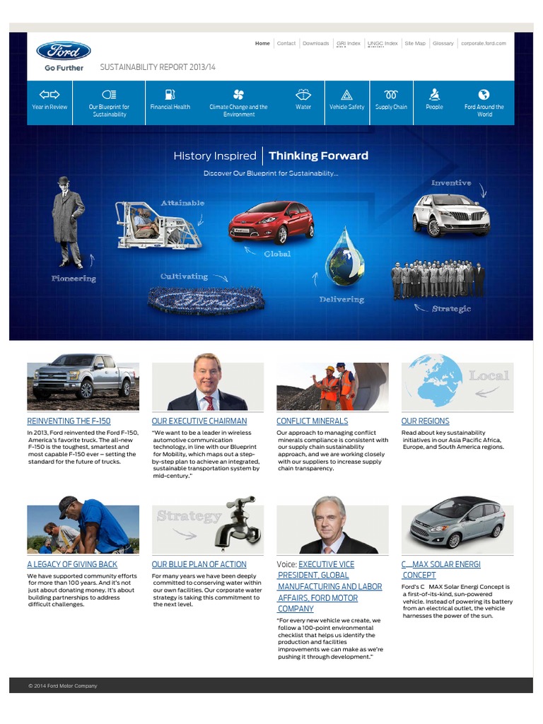 Ford Sustainability Report 2013-14 | Download Free PDF | Ford Motor ...