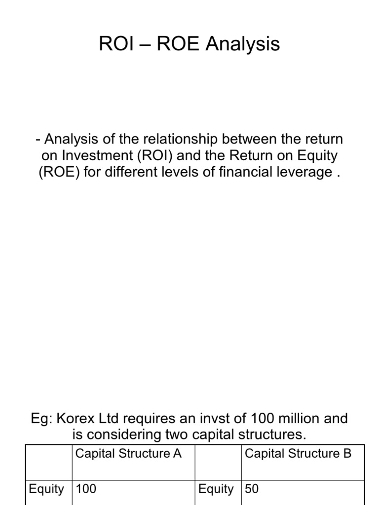 ROI ROE Analysis | PDF