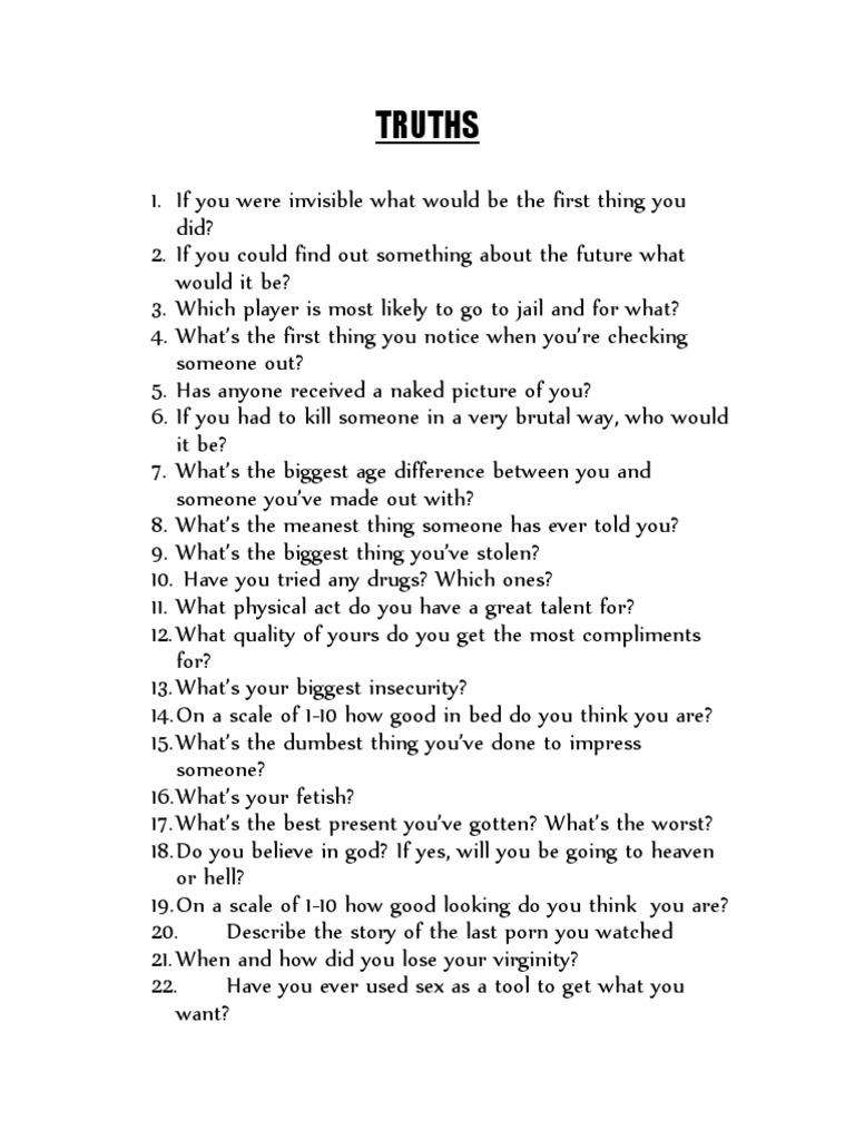 Truth or Dare | Leisure