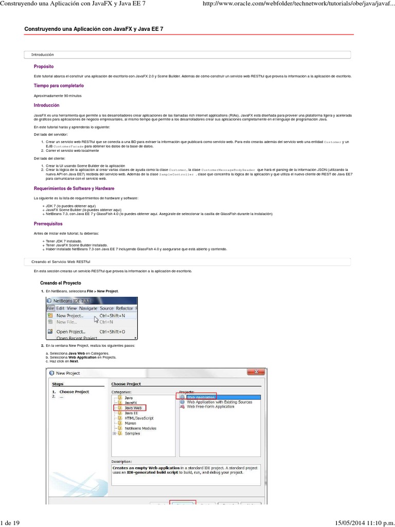 Construyendo Una Aplicación Con JavaFX y Java EE 777 | PDF | Frijoles ...
