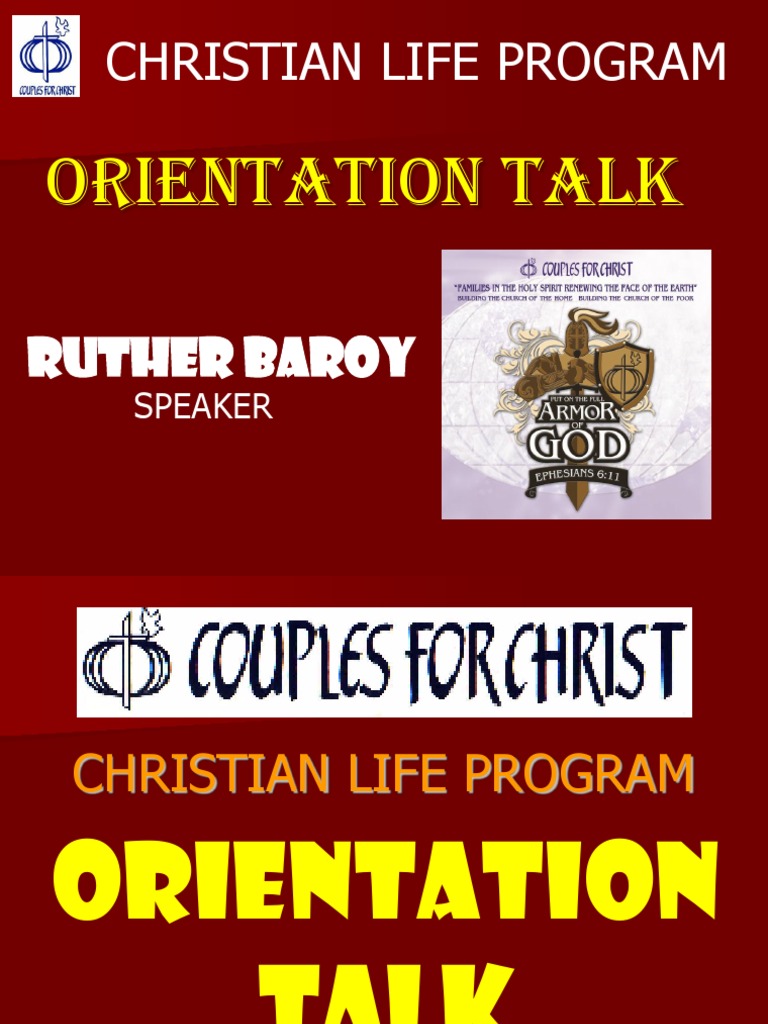 CLP Orientation Talk | PDF | The Gospel | Jesus
