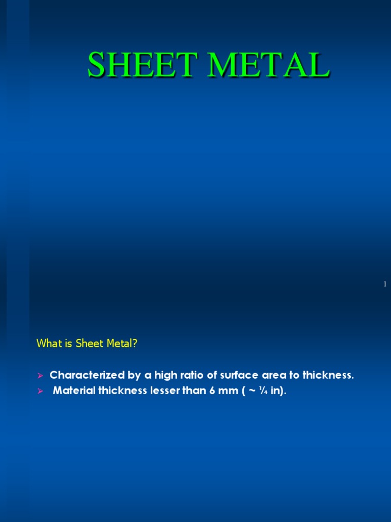 Sheet Metal Forming Fundamentals | PDF | Sheet Metal | Industries