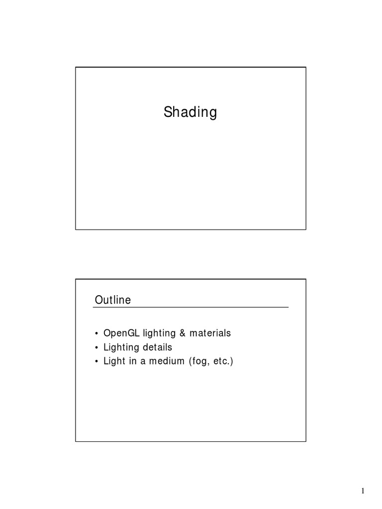 Cg8 Shading | PDF | Computer Graphics | 3 D Computer Graphics