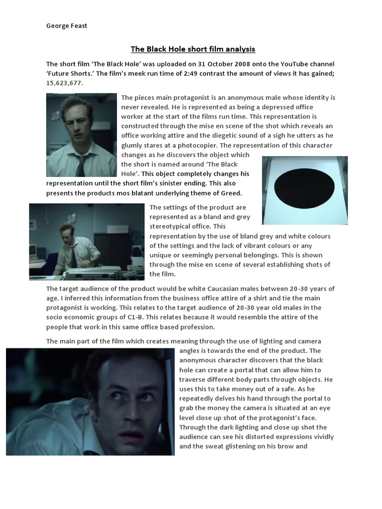 The Black Hole Short Film Analysis | PDF