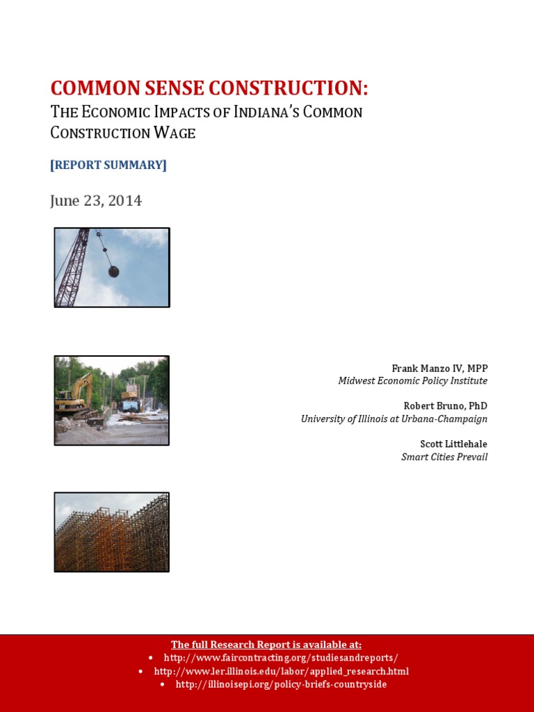 Common Sense Construction: Report Summary | PDF | Employee Benefits ...