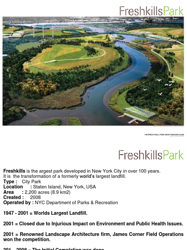 Freshkills Final | PDF | Parks | New York City