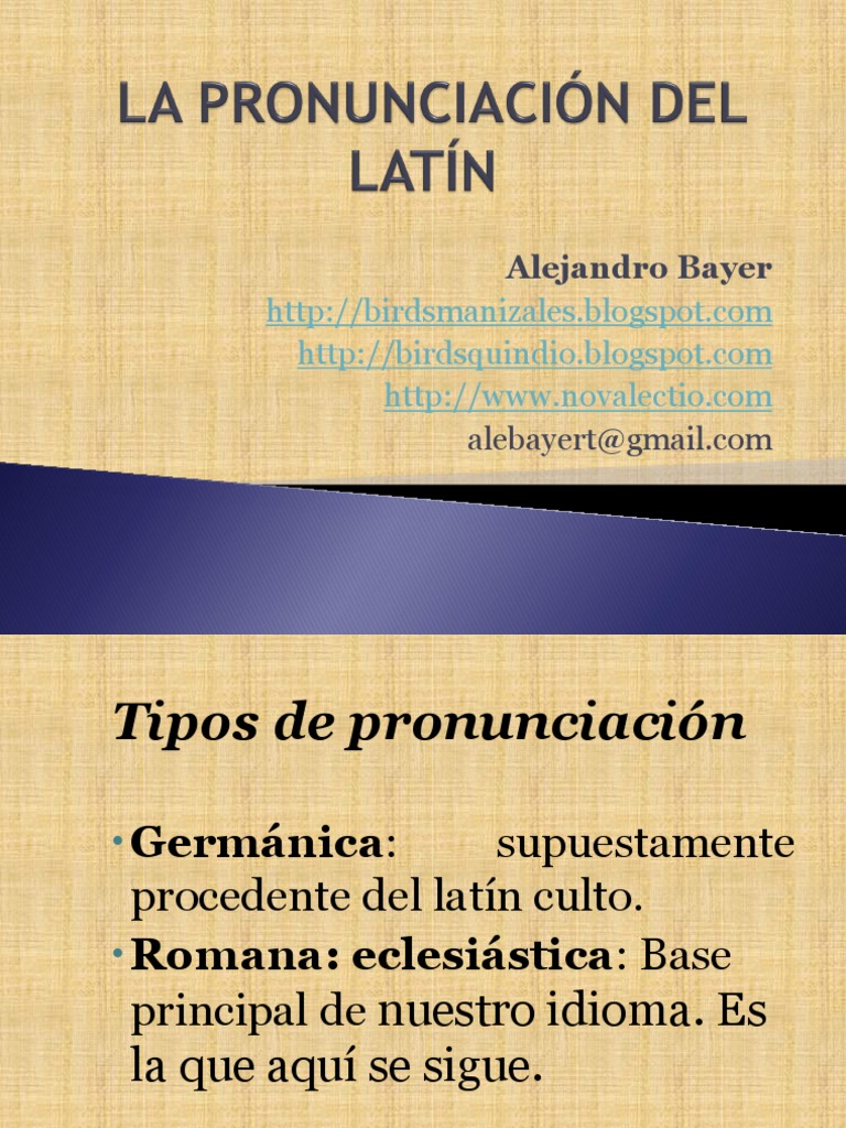 Latín - Pronunciación - Vocales y Consonantes | PDF | latín | Fonología