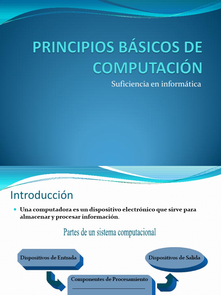 Principios Básicos de Computación | PDF