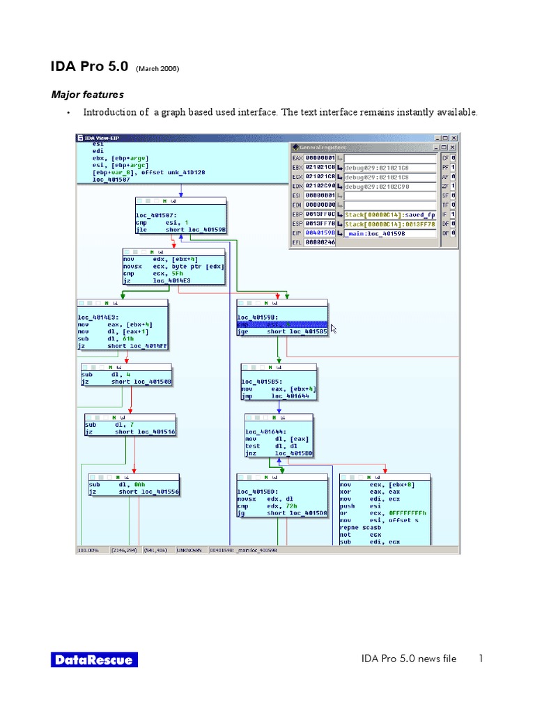 IDA Pro 5.0: Introduction of A Graph Based Used Interface. The Text ...