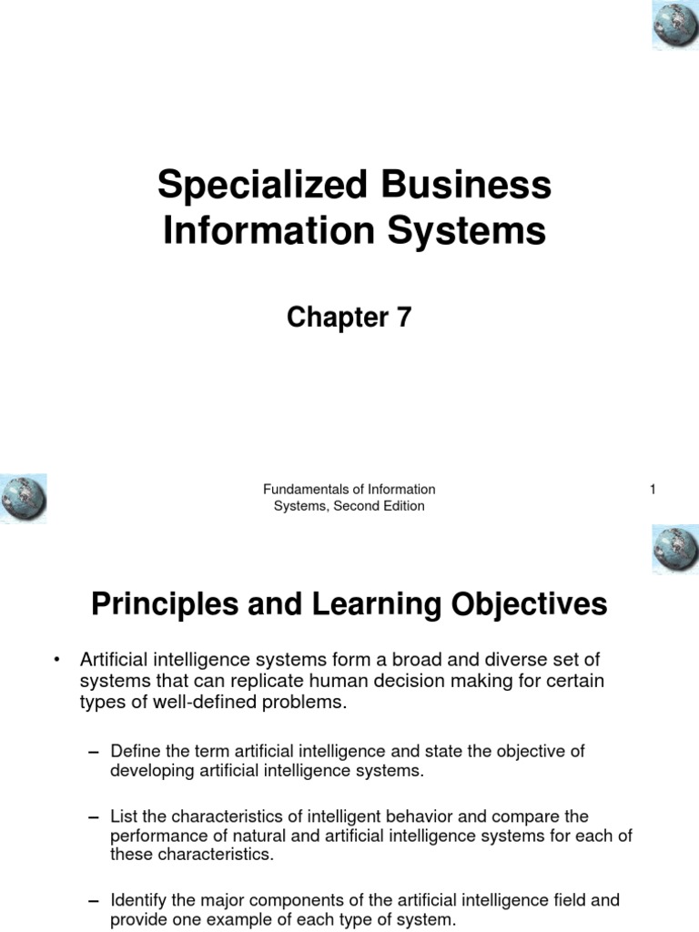 Specialized Business Information Systems | PDF | System | Expert
