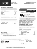 T Mobile Bill Statement PDF | PDF | T Mobile Us | Receipt