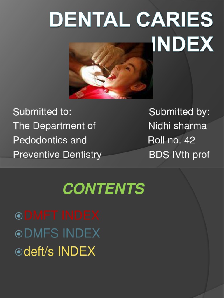 Dental Caries Index | PDF | Human Tooth | Tooth