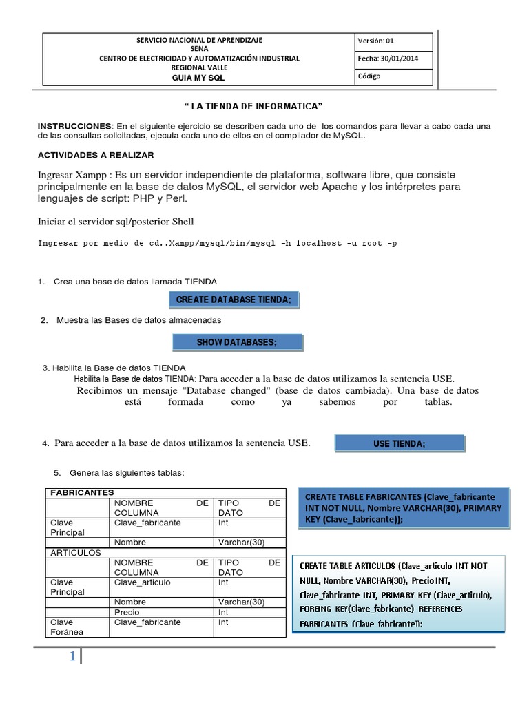 Ejercicio SQL Tienda Informatica | PDF | SQL | Mi sql